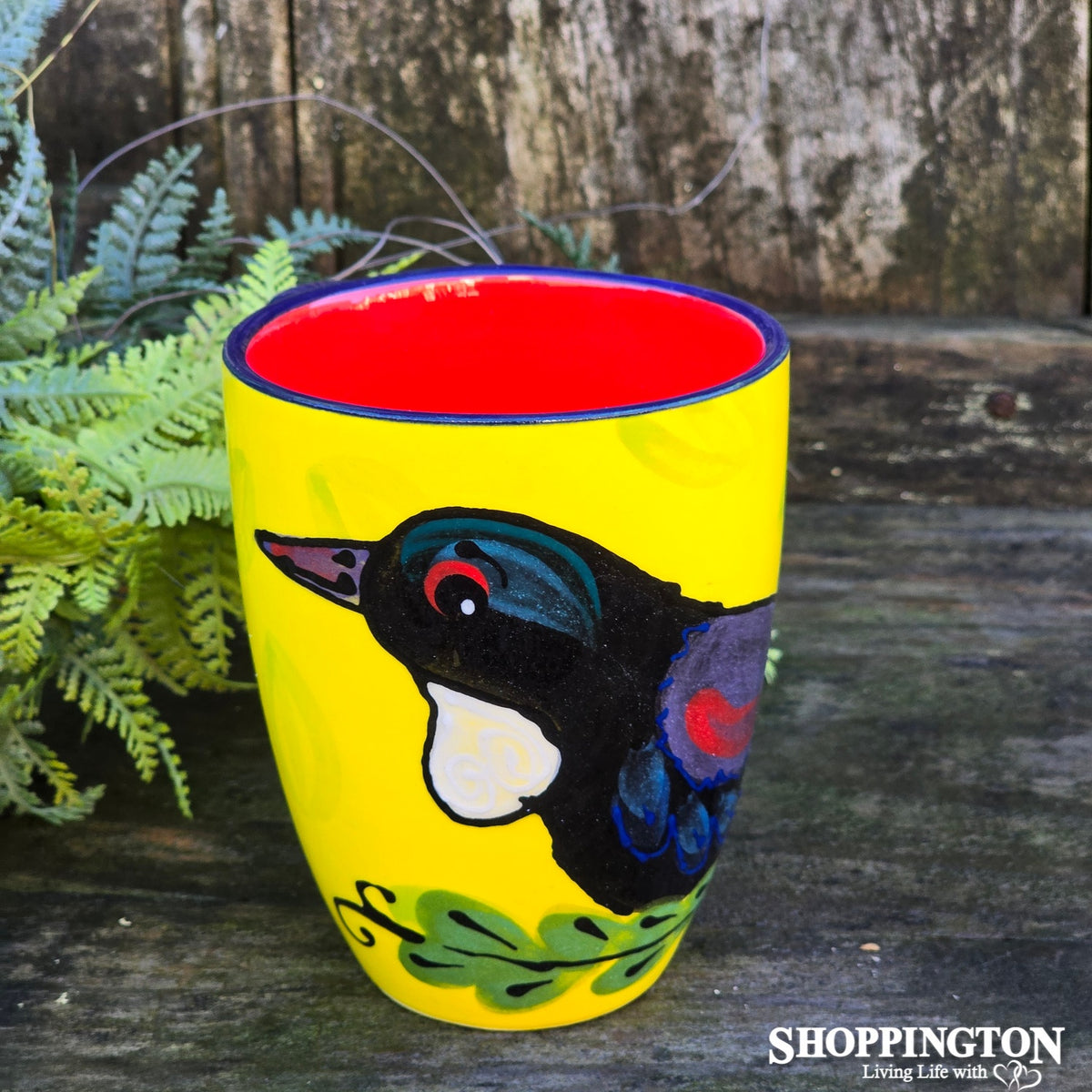 NZ Made Hand Painted - Yellow Tui Blokes Mug – Shoppington
