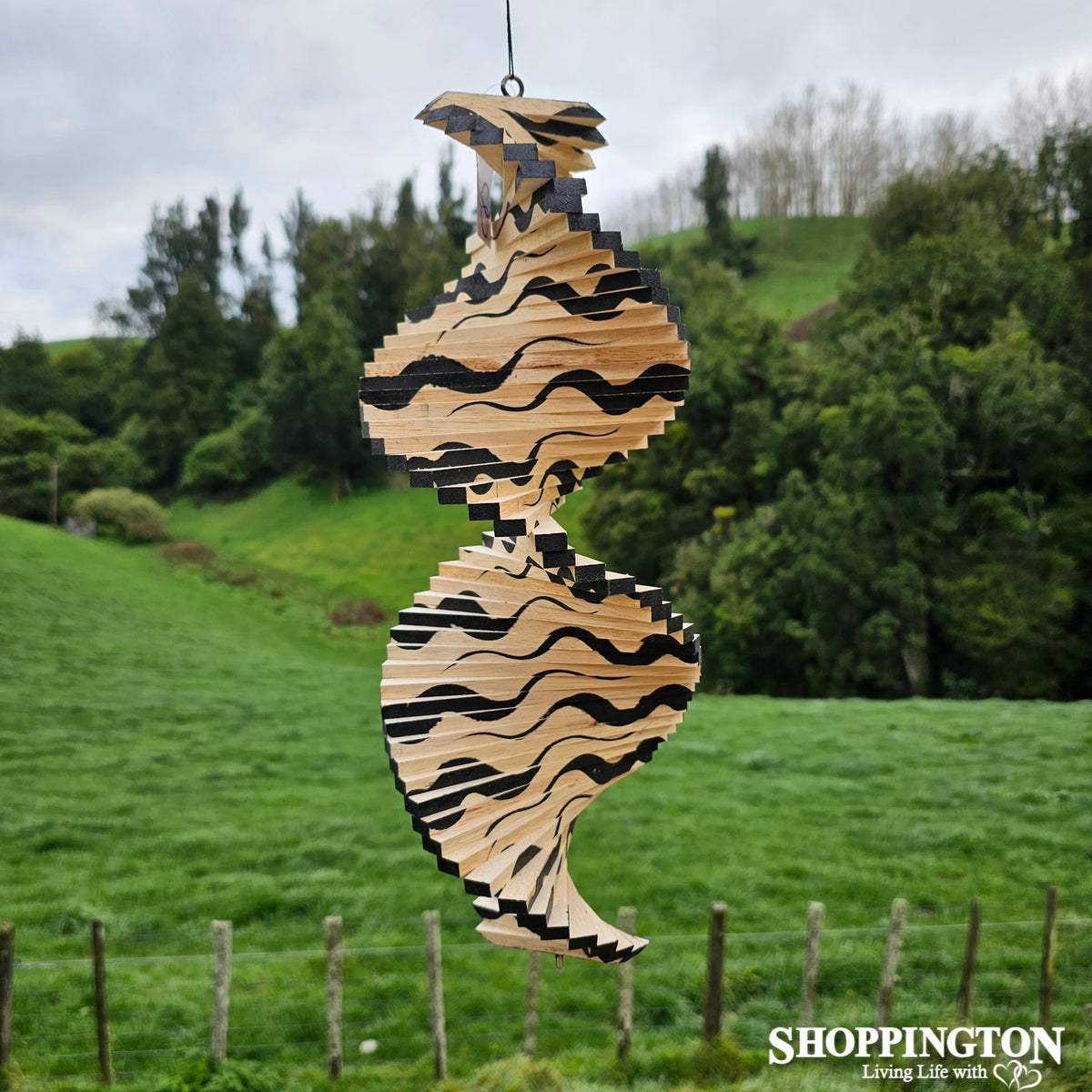 Wind Chime - Solid Wood Wind Mobile - Optical Illusion – Shoppington