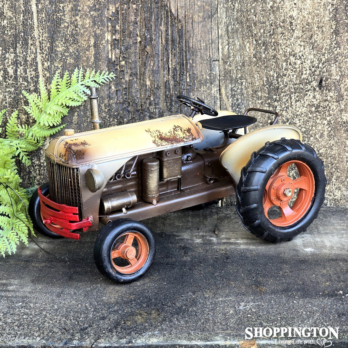Die Cast Metal Replica Vintage Cream Tractor – Shoppington