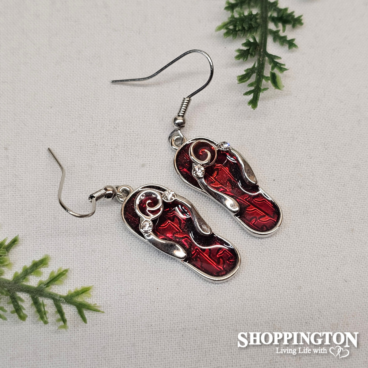 Earrings - Red Jandals – Shoppington