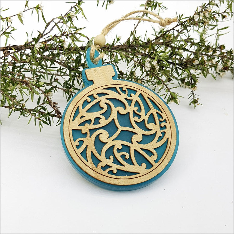 NZ Made Bauble: Koru Circles (Red) – Shoppington