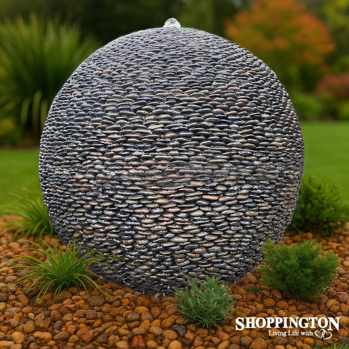 Stone Ball Water Feature 145cm incl. trough – Shoppington