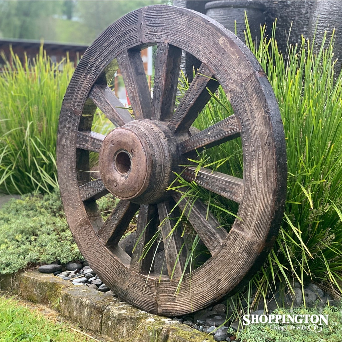 Teak Wagon Wheel 118cm diameter – Shoppington